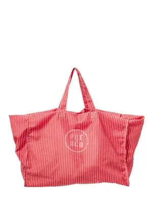 PUEBCO PUEBCO Shirt Fabric Tote Red