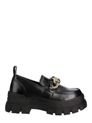 BUFFALO Chain-link Loafers - Black