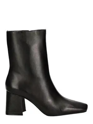 Hugo 75mm Leather Ankle Boots - Black