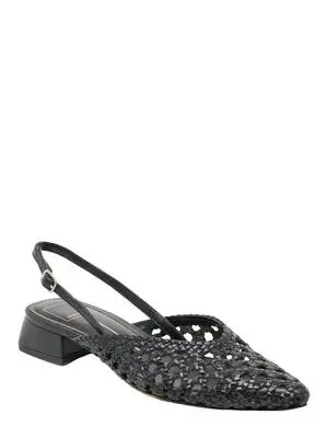 Dolce Vita Dolce Vita Birdie Slingback Flats Black Woven Leather