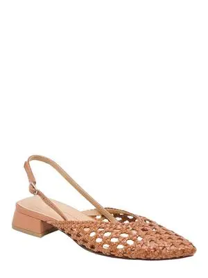 Dolce Vita Birdie Slingback Flats - Cafe Woven Leather