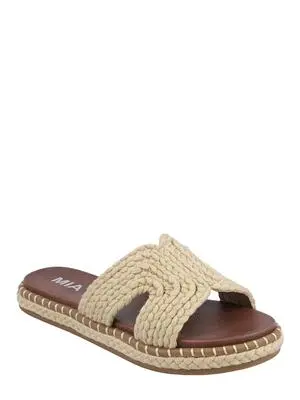 Mia Sirah Platform Slide Sandal - Natural