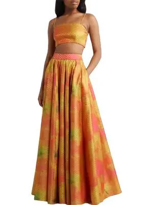SANI Holi Lehenga Choli With Dupatta - Marigold Sunrise