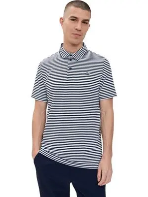 Lacoste Regular Fit Uv Protect Golf Polo Shirt - Navy Blue/white
