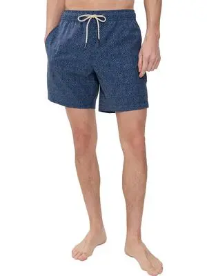 FAIR HARBOR Bayberry Swim Trunks - Navy Shibori