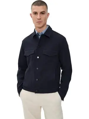 Theory River Neoteric Twill Jacket - Dark Navy