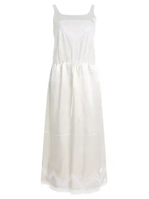 Prada Lace-detailed Satin Midi Dress - White