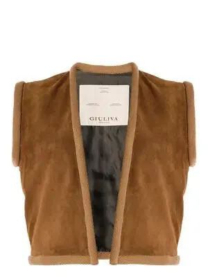Giuliva Heritage The Lia Suede Vest - Brown