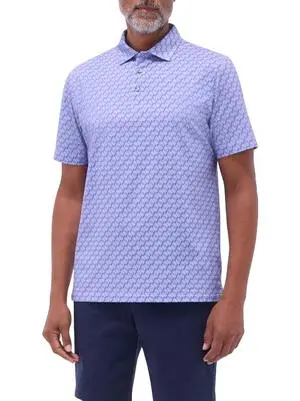 Bugatchi Victor Ooohcotton® Geo Print Polo - Lilac