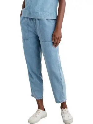 SEASALT CORNWALL Sholl Drawstring Denim Pants - Light Wash