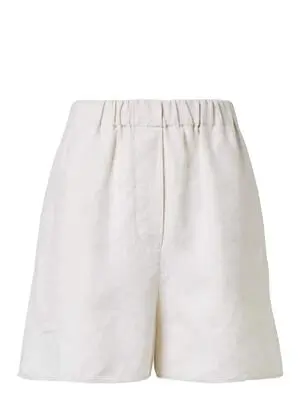 Loro Piana Angelo Linen Bermuda Shorts - White