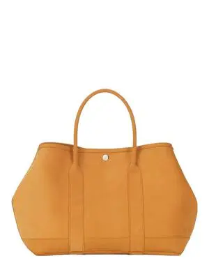 EZRA ARTHUR Audrey Velvet Leather Tote Bag - Honey