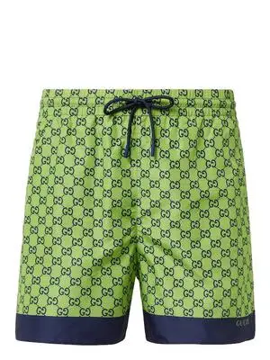 Gucci Gg Supreme Swim Trunks - Green