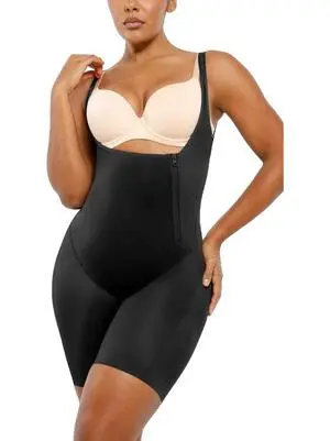 SHAPELLX Open Bust Butt-lifting Bodysuit - Onyx Black