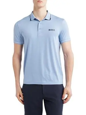BOSS Paul Pro Active Performance Polo Open Blue