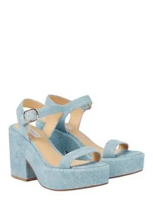 Gabriela Hearst Iman Denim Platform Sandals - Blue