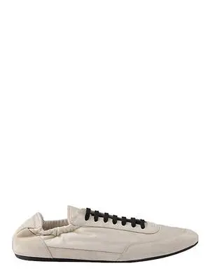 Prada Collapse Re-nylon And Suede Low-top Trainers - Neutral