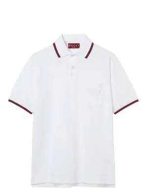 Gucci Cotton Polo Shirt With Embroidery - White