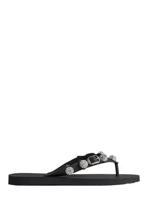 Balenciaga Cagole Thong Sandal - Black