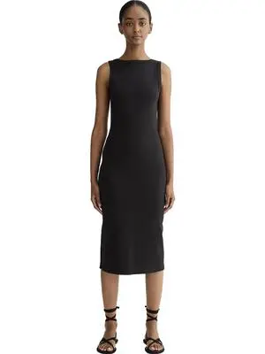 Everlane Selfie Tank Top Midi Dress - Black