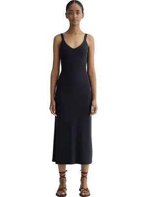 Everlane Fine Knit Cami Top Midi Dress Navy