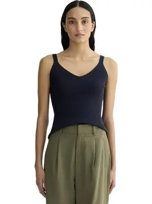 Everlane Fine Knit Cami Top - Navy
