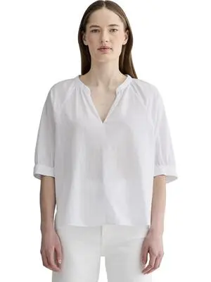 Everlane Gauze Gathered Top - White