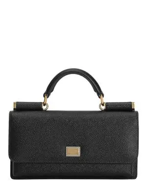 Dolce & Gabbana Dauphine-print Calfskin Mini Bag - Black
