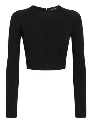 Dolce & Gabbana Cropped Viscose Sweater - Black