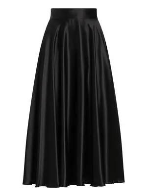 Dolce & Gabbana Silk Satin Circle Skirt - Black