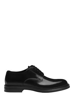 Dolce & Gabbana Brushed Calfskin Derby Shoes - Black