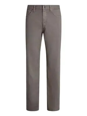 Zegna Roccia Straight Leg Jeans - Brown