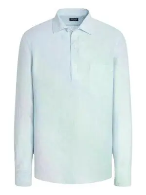 Zegna Oasi Lino Shirt - Blue
