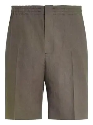 Zegna Oasi Lino Shorts - Brown