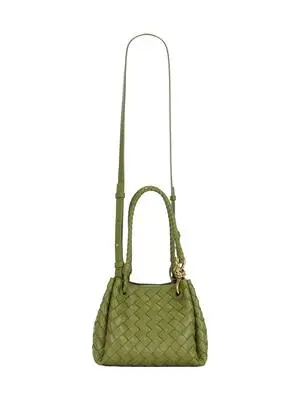 BOTTEGA  VENETA Bottega Veneta Small Andiamo Parachute Bag Matcha & Muse Brass