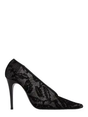 Magda Butrym Floral Pointed Pump - Black