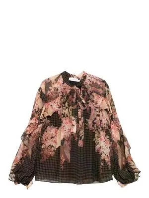 Zimmermann Illuminate Flutter Blouse - Black