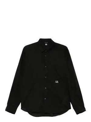 C.P. COMPANY Logo-print Shirt - Black