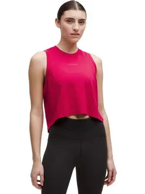 Lululemon Swiftly High-low Cropped Tank Top - Pink Dragonfruit/pink Dragonfruit