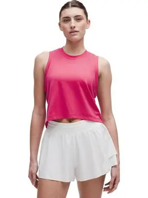 Lululemon Swiftly High-low Cropped Tank Top - Raspberry Coulis/raspberry Coulis