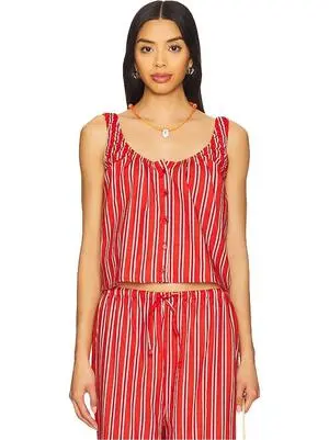WeWoreWhat Scoop Neck Cami - Vibrant Red Multi