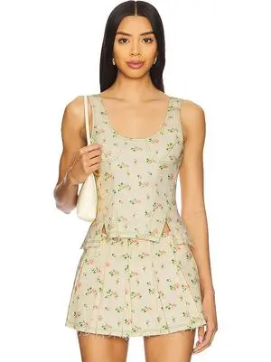 YUHAN WANG Corset Top - Rose Print