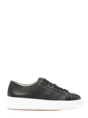 Santoni Leather Sneakers - Black