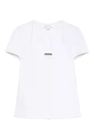 Alexander McQueen Logo-plaque T-shirt - White