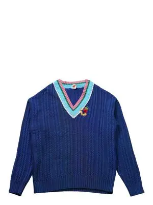 SKY HIGH FARM WORKWEAR Cable-knit Jumper - Blue