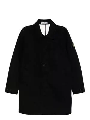 Stone Island Cotton Trench Coat - Black