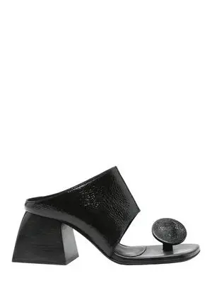 UMA WANG 70mm Stone Mules - Black
