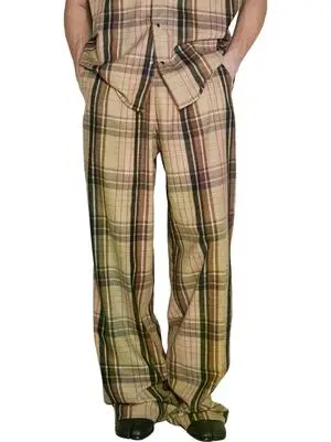 VTMNTS Car Flannel Trousers - Brown