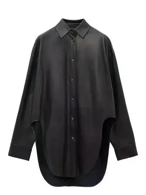 Loewe Leather Shirt - Black