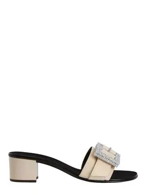 GIUSEPPE ZANOTTI 40mm Miss Buckle Sandals - Neutrals